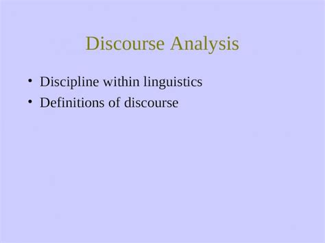 Ppt How To Do A Discourse Analysis Dokumen Tips