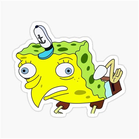 Mocking Spongebob Sticker By Dgcio Redbubble
