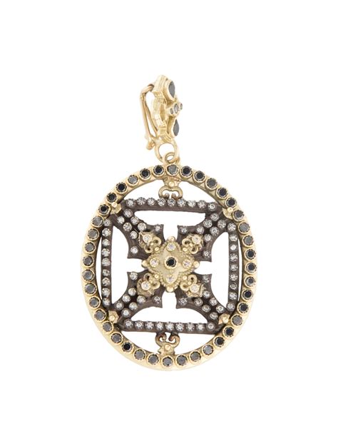 Armenta Two Tone Diamond And Spinel Pendant Necklace Pendant Necklace
