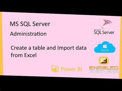 How To Create Table In Sql Using Data From Excel