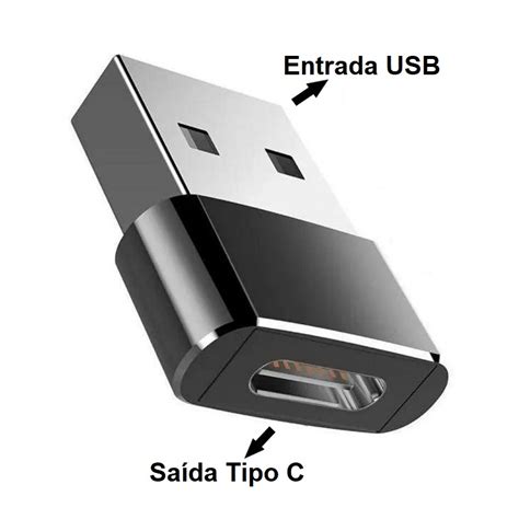 Adaptador USB Macho para Tipo C Fêmea para Carregamento AQUATHI Joinville