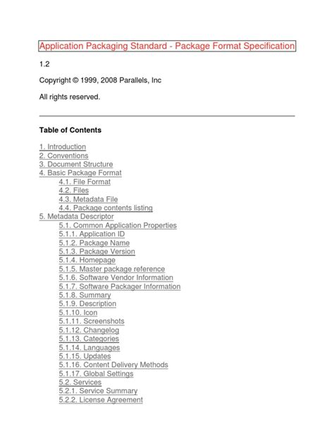 application packaging pdf xml schema xml