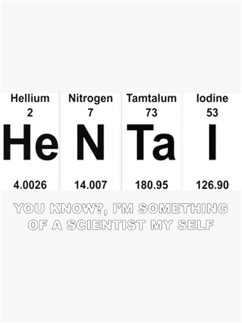 Pegatina Hentai Tabla Periodica Clasico De Sarah Redbubble