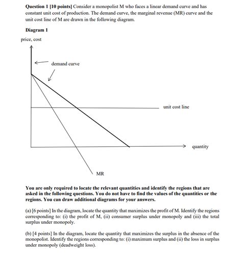 Solved Question 1 10 Points Consider A Monopolist M Who