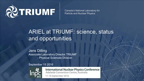 Ariel At Triumf Science Status And Opportunities Docslib