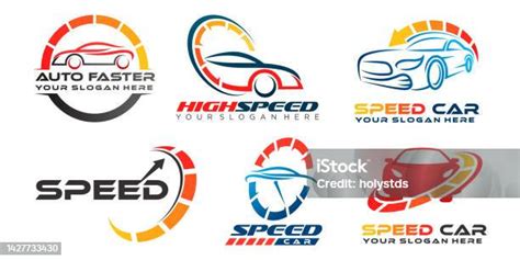 자동차 로고 디자인 아이콘 세트 자동차 로고 벡터 템플릿 경주용 자동차 자동차에 대한 스톡 벡터 아트 및 기타 이미지 경주용