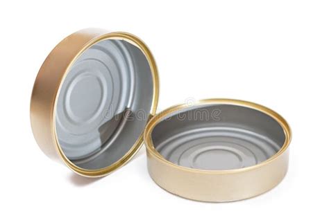 Two Opened Empty Tin Cans On White Background Stock Image Image Of Trash Package 341954503