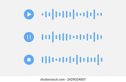 Voice Message Ui Design Play Stop Stock Vector Royalty Free 2521530359 Shutterstock