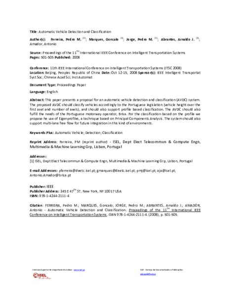 Pdf Automatic Vehicle Detection And Classification