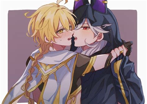 Aether And Cyno Genshin Impact Drawn By Paaaao Danbooru