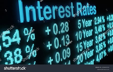 Rising Interest Rates Different Yield Maturities Stock Illustration