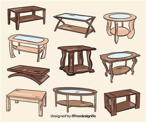 Coffee Tables Vector Free Download