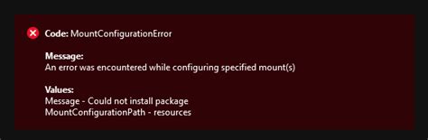 Azure Batch Mounting Blob Storage On Pool Results In Error Counld Not