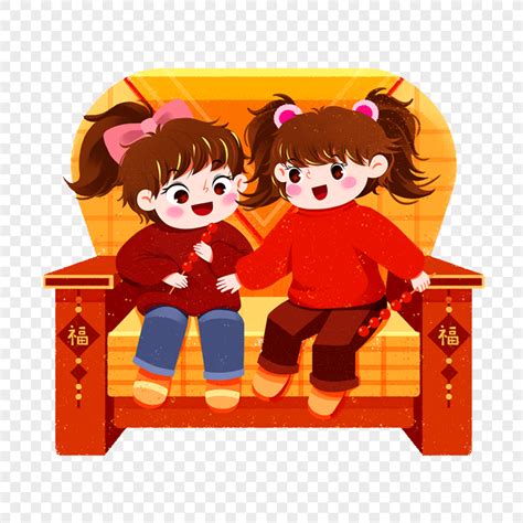 소파에 앉아있는 아이 Png 일러스트 무료 다운로드 Lovepik