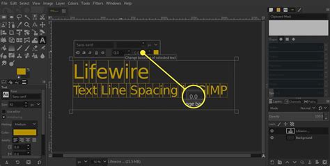 Adjusting Text Line Spacing In GIMP