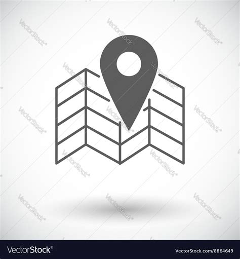 Map With Point Royalty Free Vector Image VectorStock