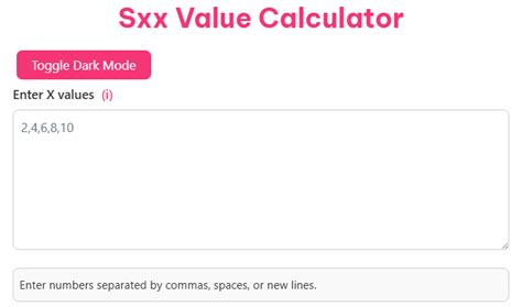 Free Sxx Value Calculator Advanced Statistical Analysis Tool