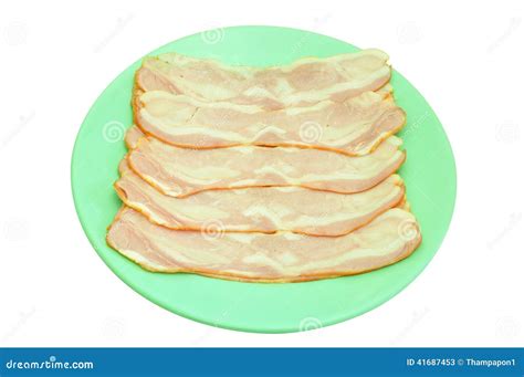 Slice Bacon Stock Image Image Of Gastronomy Food Pork 41687453