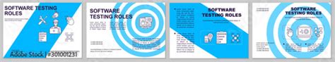 Software Testing Roles Horizontal Brochure Template Flyer Booklet