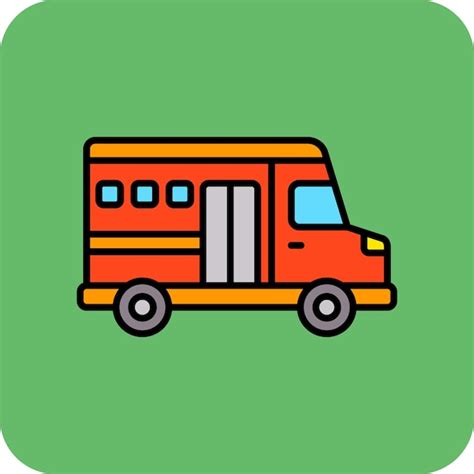 학교 버스 아이콘 프리미엄 벡터