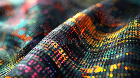 A Closeup Of A Fabric With A Pixelated Pattern Showcasing The