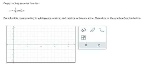 solved graph the trigonometric function y 12cos2xplot all