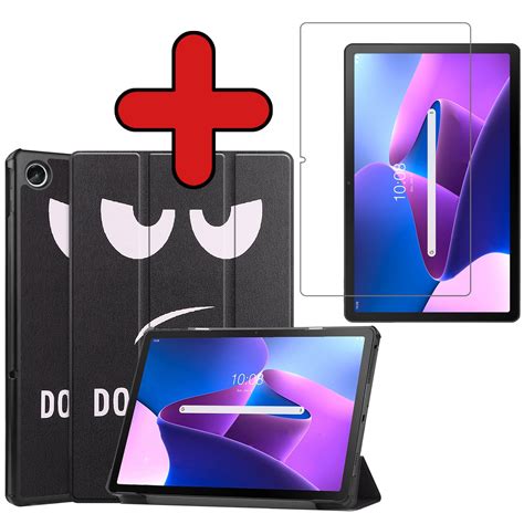 Bth Hoes Geschikt Voor Lenovo Tab M Plus Rd Gen Hoes Book Case Hoesje Trifold Cover Met