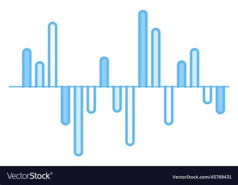 Histogram Graph Icon Blue Data Range Royalty Free Vector