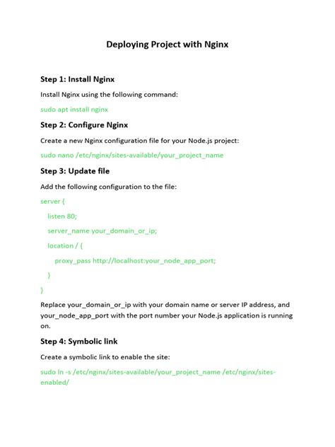 Deploying Project With Nginx Pdf