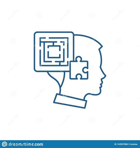 Problem Solving Line Icon Concept Problem Solving Flat Vector Symbol Sign Outline