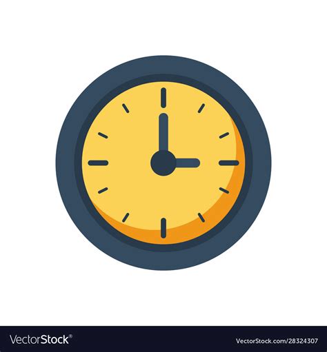 Time Clock Watch Isolated Icon Royalty Free Vector Image
