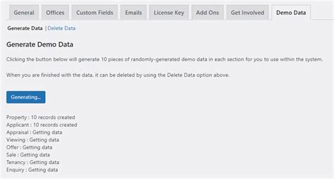 demo data property hive for wordpress