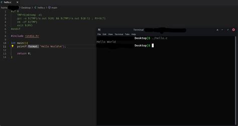 I Had A Weird Dream Where I Put A Shebang At The Top Of A C File And It