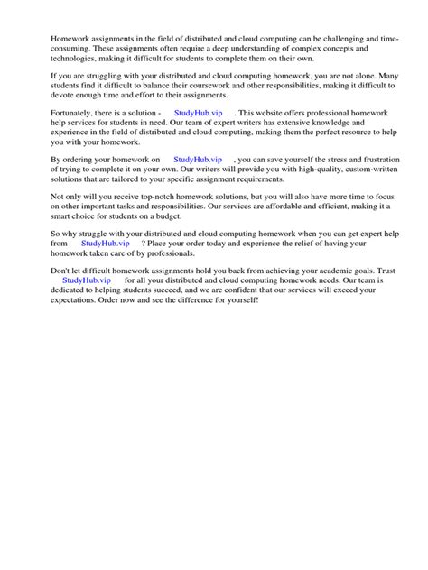 Distributed And Cloud Computing Homework Solutions Pdf Cloud