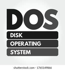 Dos Disk Operating System Acronym Technology Stock Vector Royalty Free Shutterstock