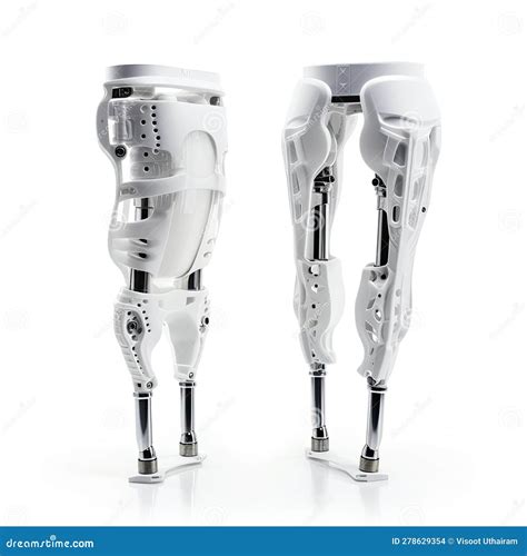 Artificial Joint Implants Of Metal And Plastic Knee Ai Generated Stock Illustration