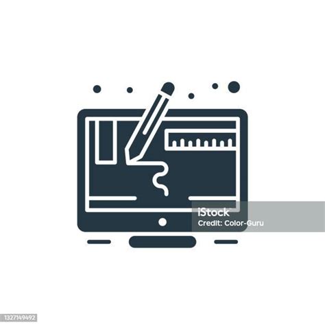 디자인 아이콘입니다 웹 사이트 디자인 및 모바일 앱 개발 인쇄를위한 글리프 디자인 아이콘 흰색 배경에 격리 된 채워진 디자인 사고 컬렉션에서 디자인 아이콘 0명에 대한 스톡