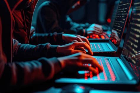 Premium Photo Hackers Wanted For Coding Ransomware Virus On Laptops