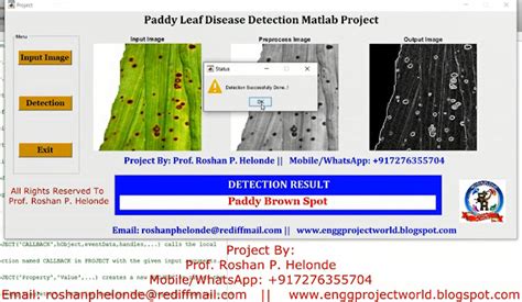 Paddy Leaf Disease Detection Using Image Processing Final Year Matlab