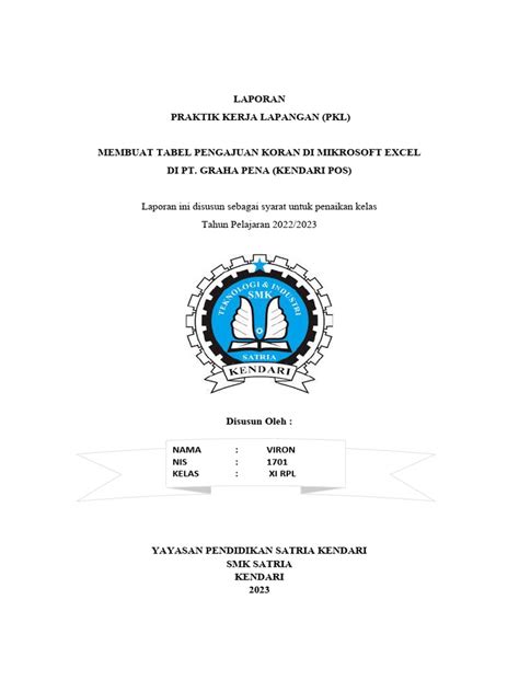 Membuat Tabel Pengajuan Koran Di Mikrosoft Excel Pdf