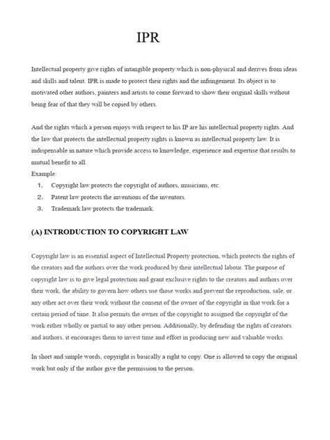Ipr Notes 2024 Pdf Copyright Intellectual Property