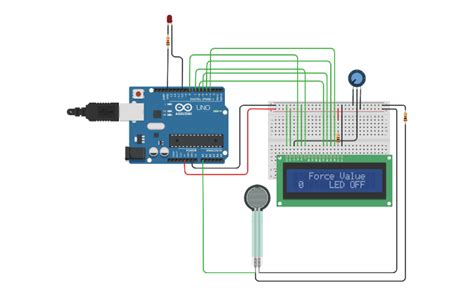 Circuit Design Force Sensor Check Tinkercad