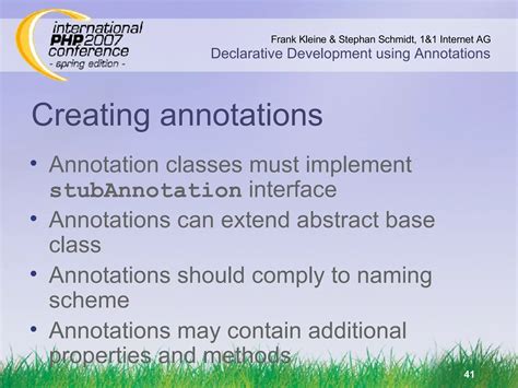 Declarative Development Using Annotations In Php Ppt
