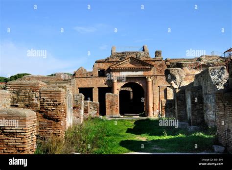 The Archaeological Site Of Ostia Antica Which Was The Old Port Of Rome