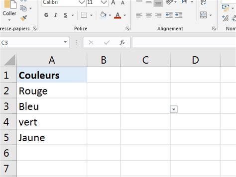 Tuto Excel Créer Une Liste Déroulante Colorée Avec Couleurs