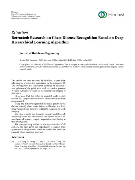 pdf retracted research on chest disease recognition based on deep