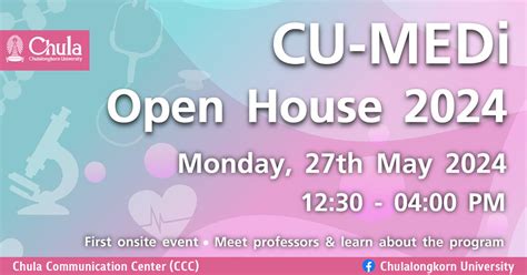 You Are Invited To The Cu Medi Open House 2024 Chulalongkorn University