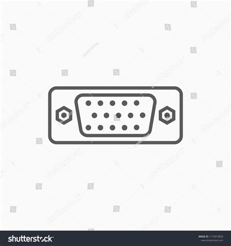 Vga Port Icon Stock Vector Royalty Free Shutterstock