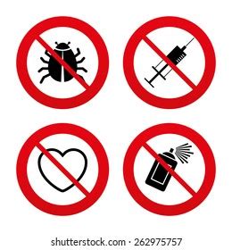 No Ban Stop Signs Bug Disinfection Stock Vector Royalty Free Shutterstock