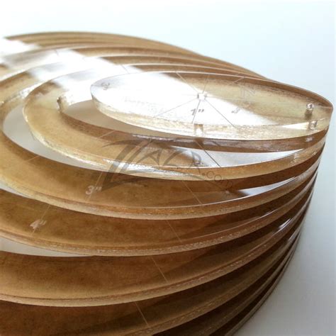 Template Oval Acrylic Plexiglass Stencil Longarm Plastic Quilting